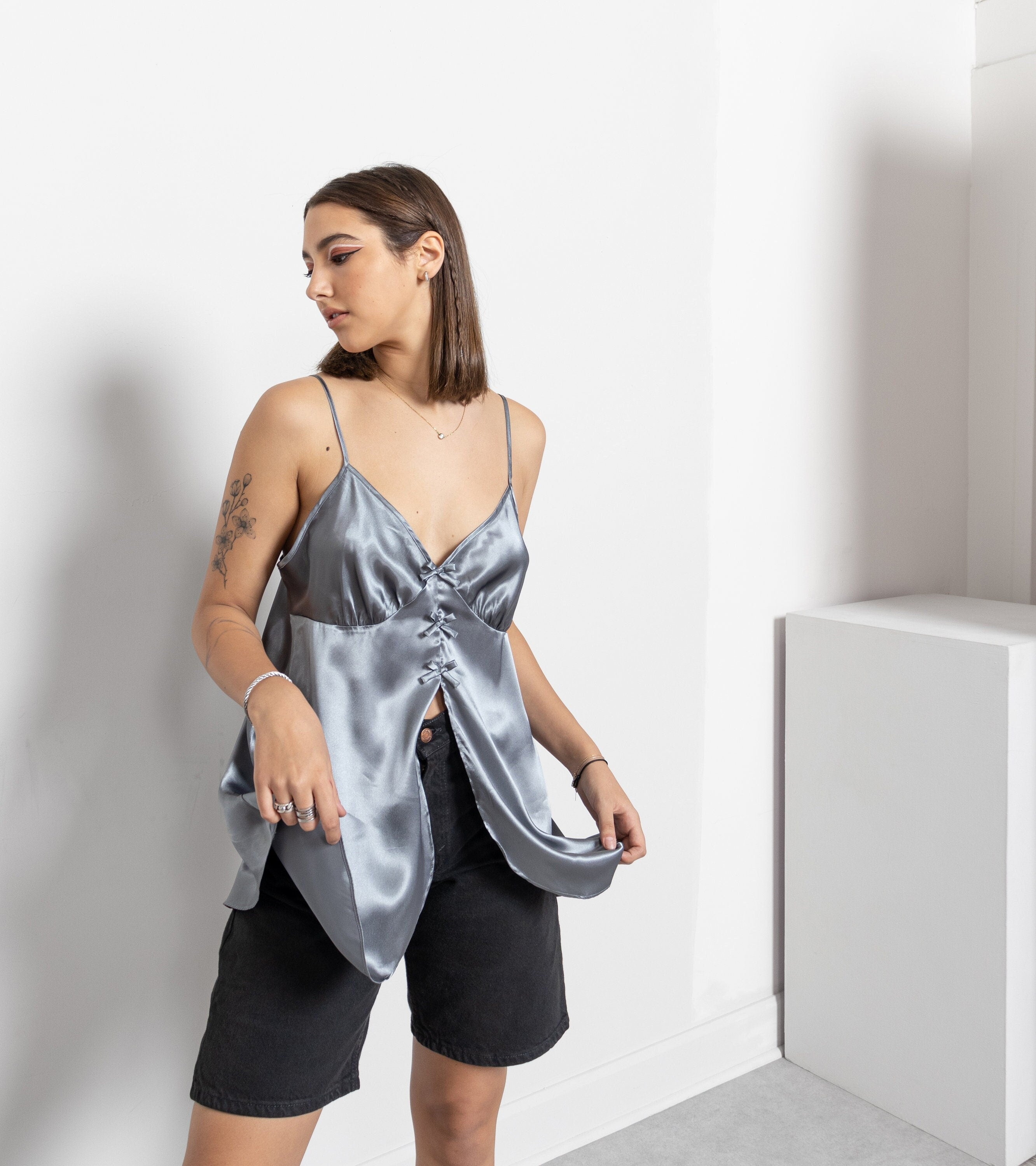 Vintage Silver Camisole Lingerie – Better Stay Together